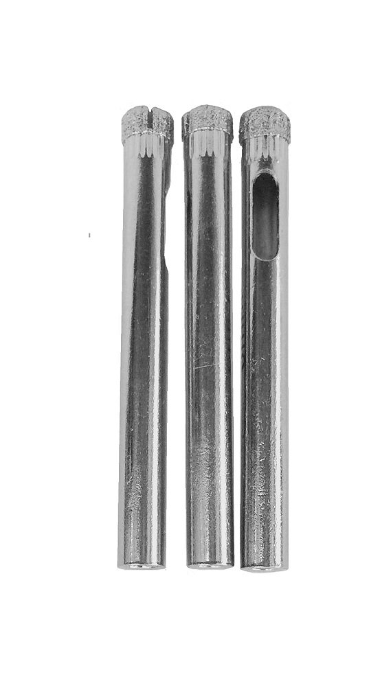 DrillGlass 1/4" Diamond Core Drill Bits 3-Pack | for Glass and Tile | Free Beginner's Glass Drilling Guide | Ideal for Drilling Tile, Glass Bottles (14DHS-3)