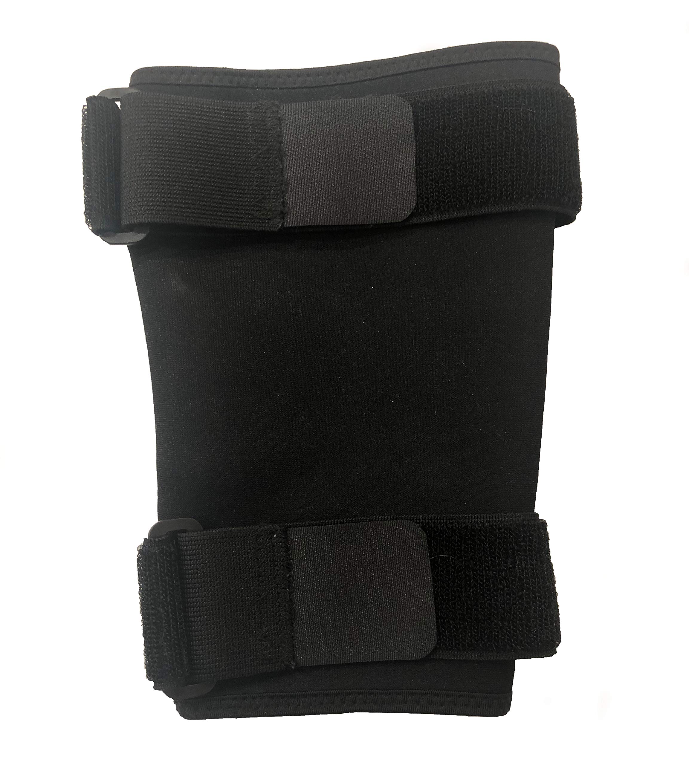 Ankle Monitor Cover for House Arrest, Probation, Parole, GPS, SCRAM Alcohol Bracelet, Immigration, Sex Offenders - Black Neoprene, Adjustable Elastic Hook and Loop Straps