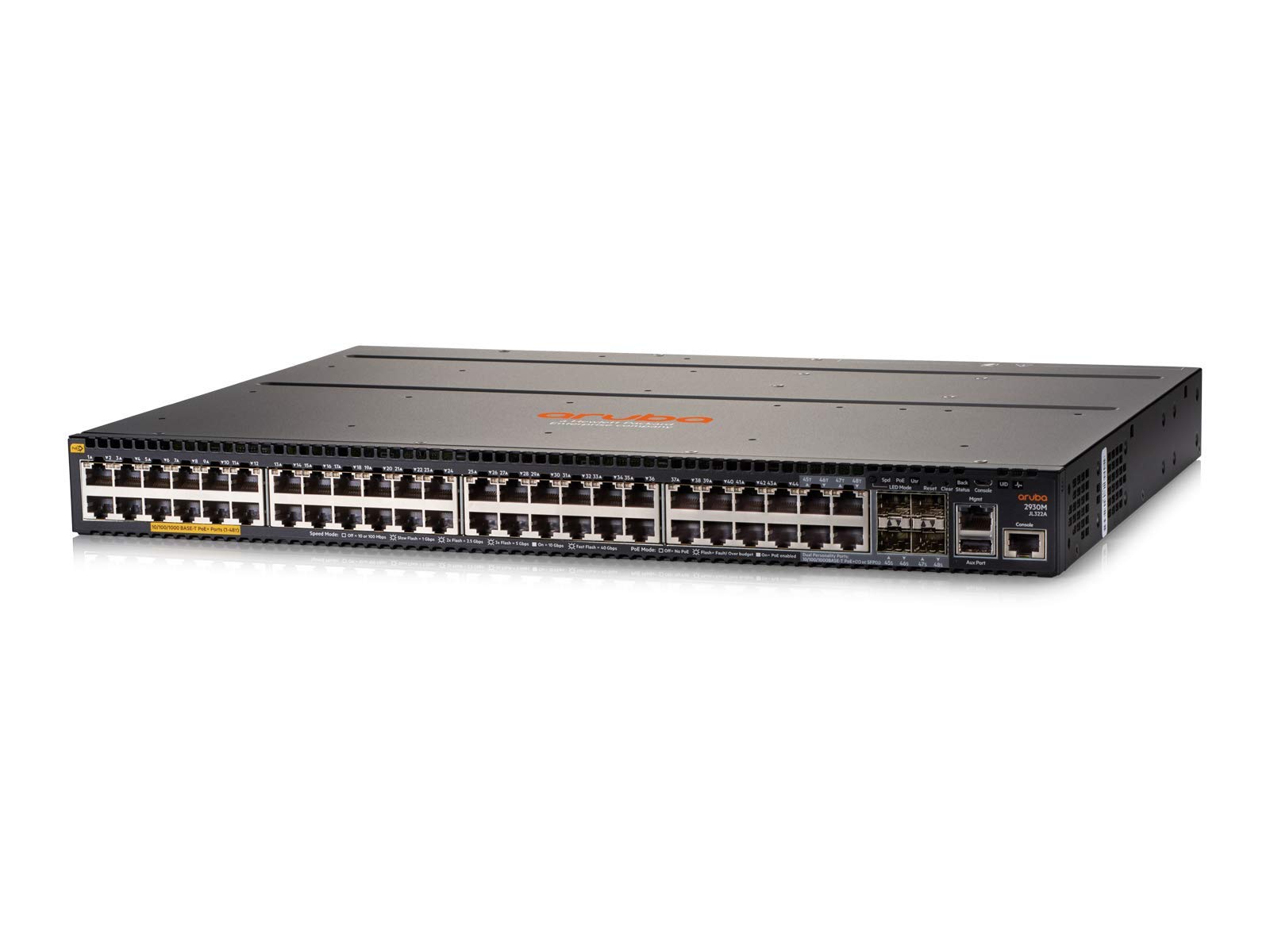 HPE Aruba 2930M JL322A 48-Port PoE Gigabyte Ethernet Network Switch (Renewed)