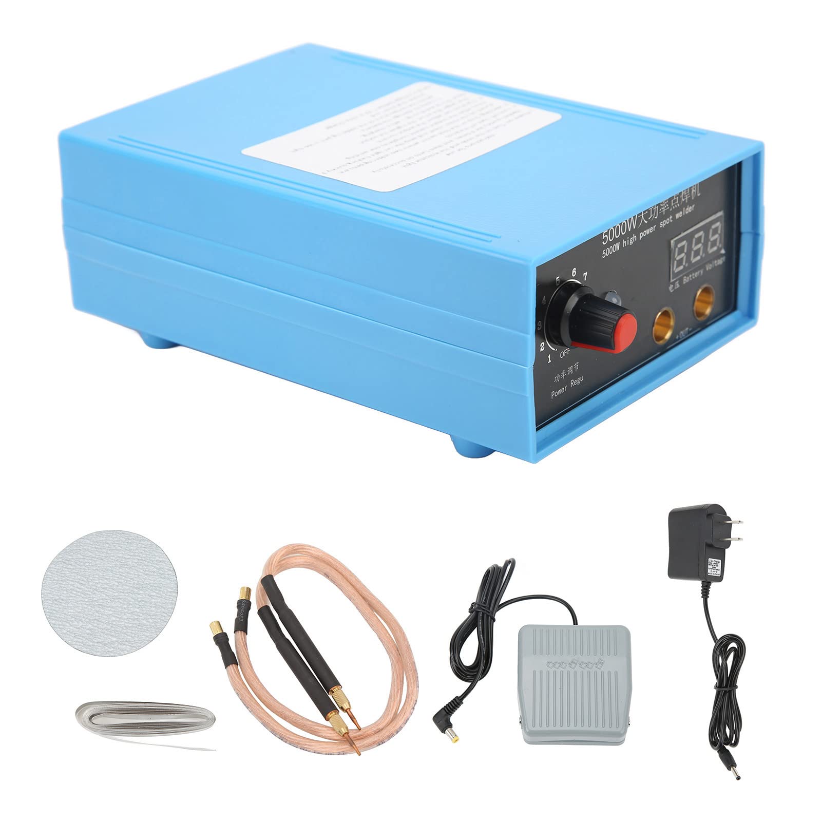Battery Spot Welder, Rechargeable Copper Needle Spot Welder Handheld Easy Operation Digital Tube Display AC100β240V for 26650(US Plug)