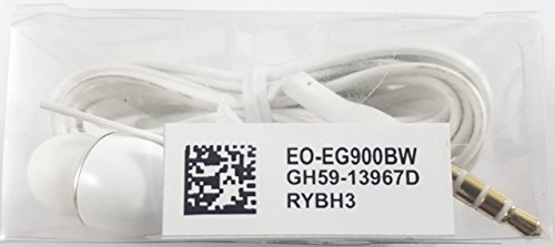 New OEM Samsung 3.5mm PREMIUM SOUND/ Stereo Earbud Headphones for Galaxy S6 S6 Edge S5 S4 Note Edge 4 3 2 EO-EG900BW (Bulk Packaging)