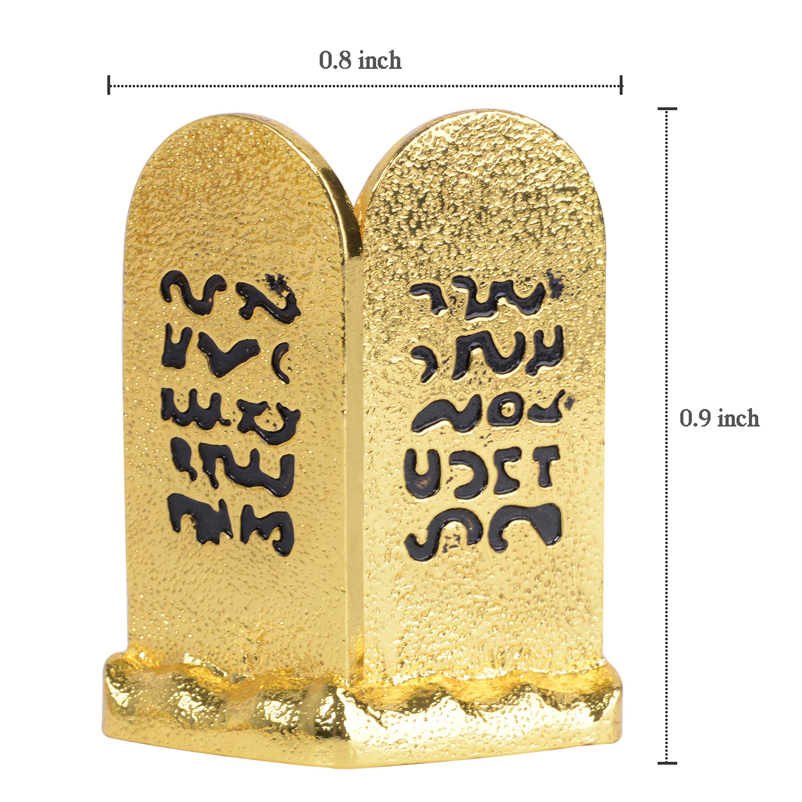 BRTAGG The Ark of The Covenant Replica Gold Plated Statue with Contents, Aaron‘s Rod/Manna/Ten Mandments Stone (Small)