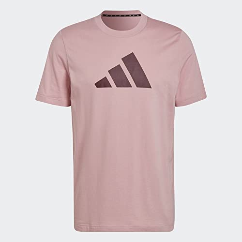 adidas Men's Future Icon 3-Bar Tee, Wonder Mauve, Medium