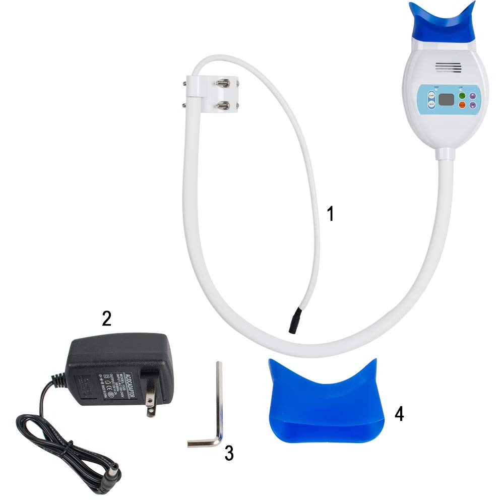 Pevor Power Dental Teeth Whitening Light, Teeth Whitener Cold 8 LED Light Lamp Bleaching Arm Holder Holding on Dentist Chair Shipping from US