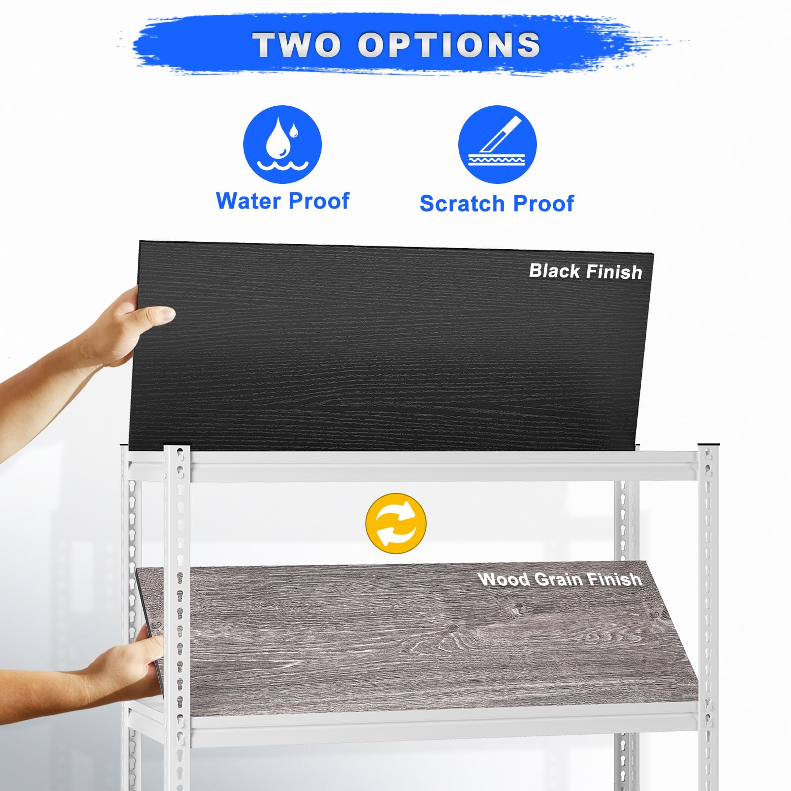 REIBII Garage Shelving Load 2500LBS Wide Storage Shelves Adjustable Sturdy Heavy Duty Shelving Deep Metal Shelves for Storage Tall Metal Shelf, Organize for Pantry Kitchen