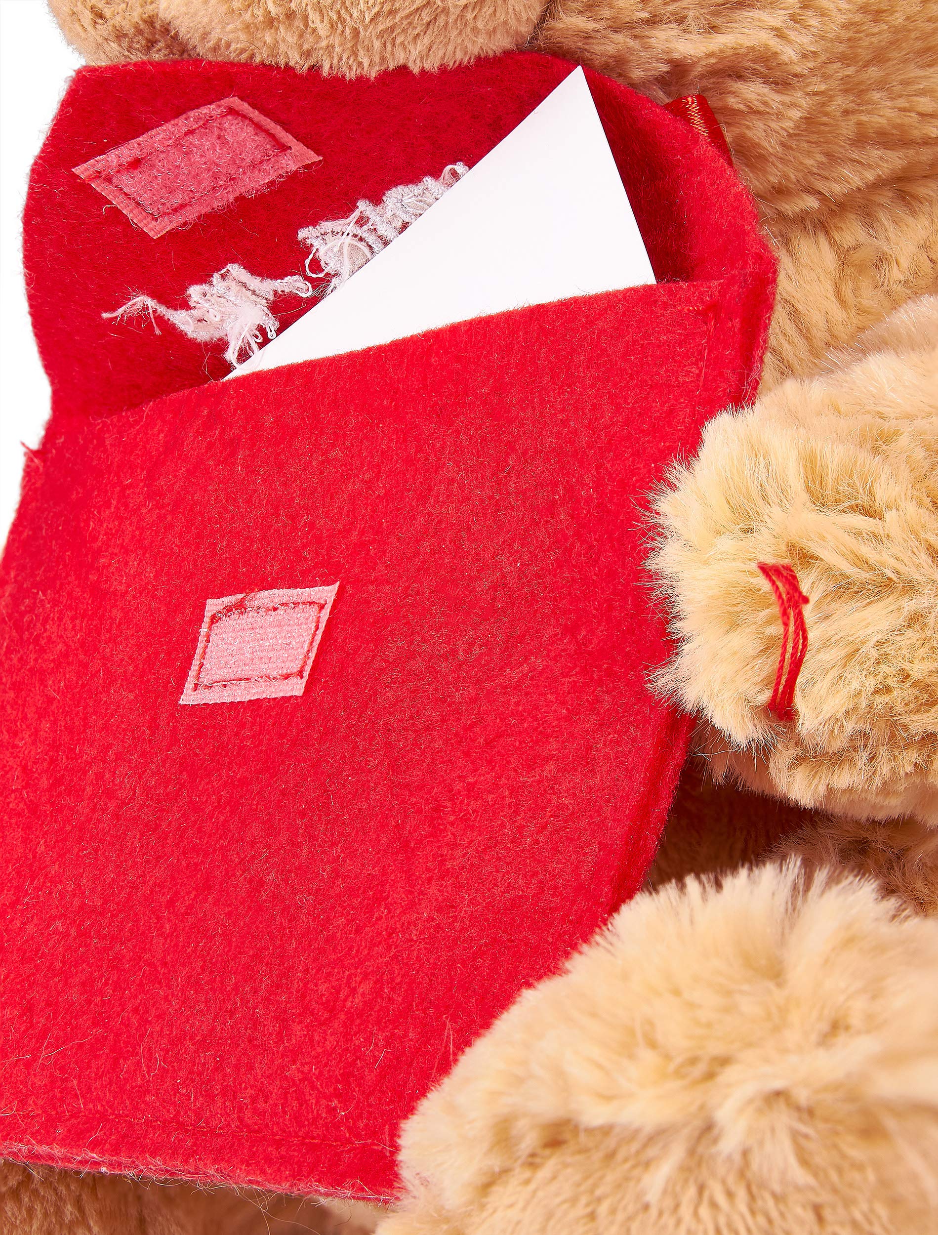 BRUBAKER Teddy Bear with Red Envelope - for You - 9.84 Inches - Cuddly Plush Toy - Stuffed Animal - Brown