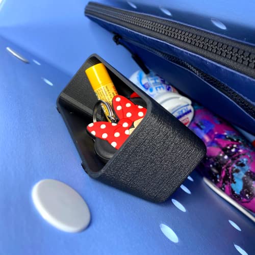 FRESHe BAGLETS – Key Holder – Organizer Compatible with Tote Bags – Tote Bag Charm Accessory – Compatible with Bogg Bags, Simply Southern & Others – Made in USA - Black