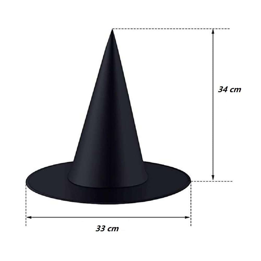 LKQBBSZ 2 PCS Black Witch Hat Wizard Hats Halloween Costume Party Decoration Accessories Easter Hats