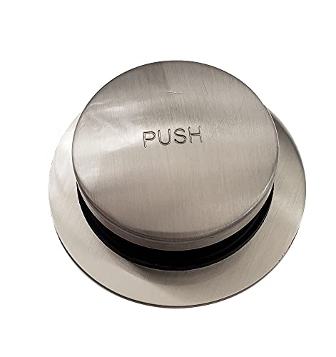 Westbrass D534-5-07 SCH. 40 ABS 1-1/2" Course Thread Plumber's Pack Tip-Toe Bathtub Drain Plug with Two-Hole Elbows, Satin Nickel (5-Pack)