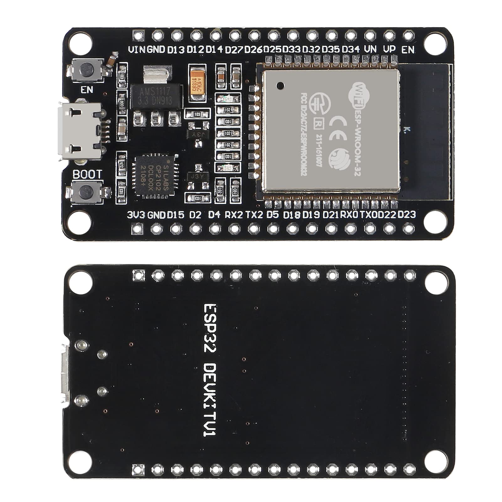 6pcs ESP32 ESP-WROOM-32 30Pin ESP-32S Development Board 2.4 GHz Dual Core WiFi Bluetooth Wireless Board Module Microcontroller