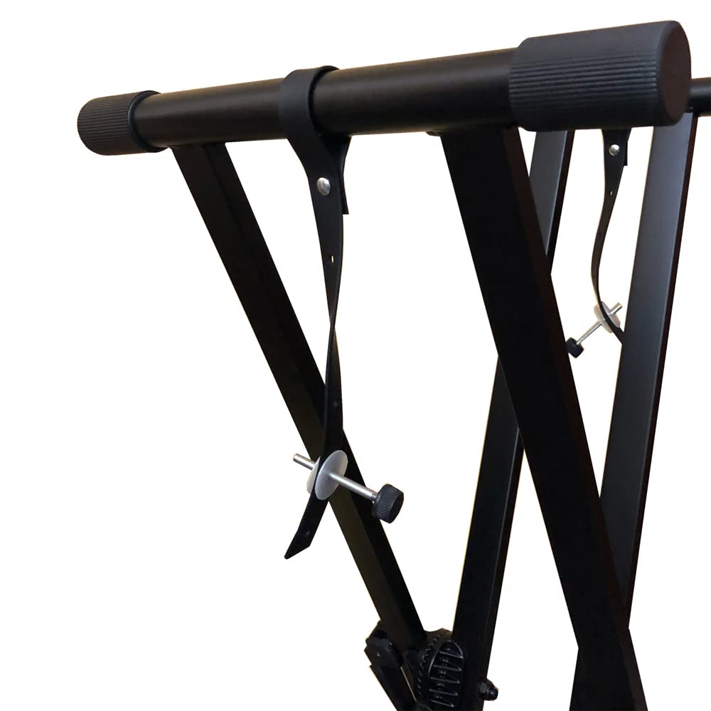 Alesis Prestige Artist 88 Key Digital Piano + RockJam Xfinity Heavy-Duty, Double-X, Pre-Assembled, Infinitely Adjustable Piano Keyboard Stand with Locking Straps
