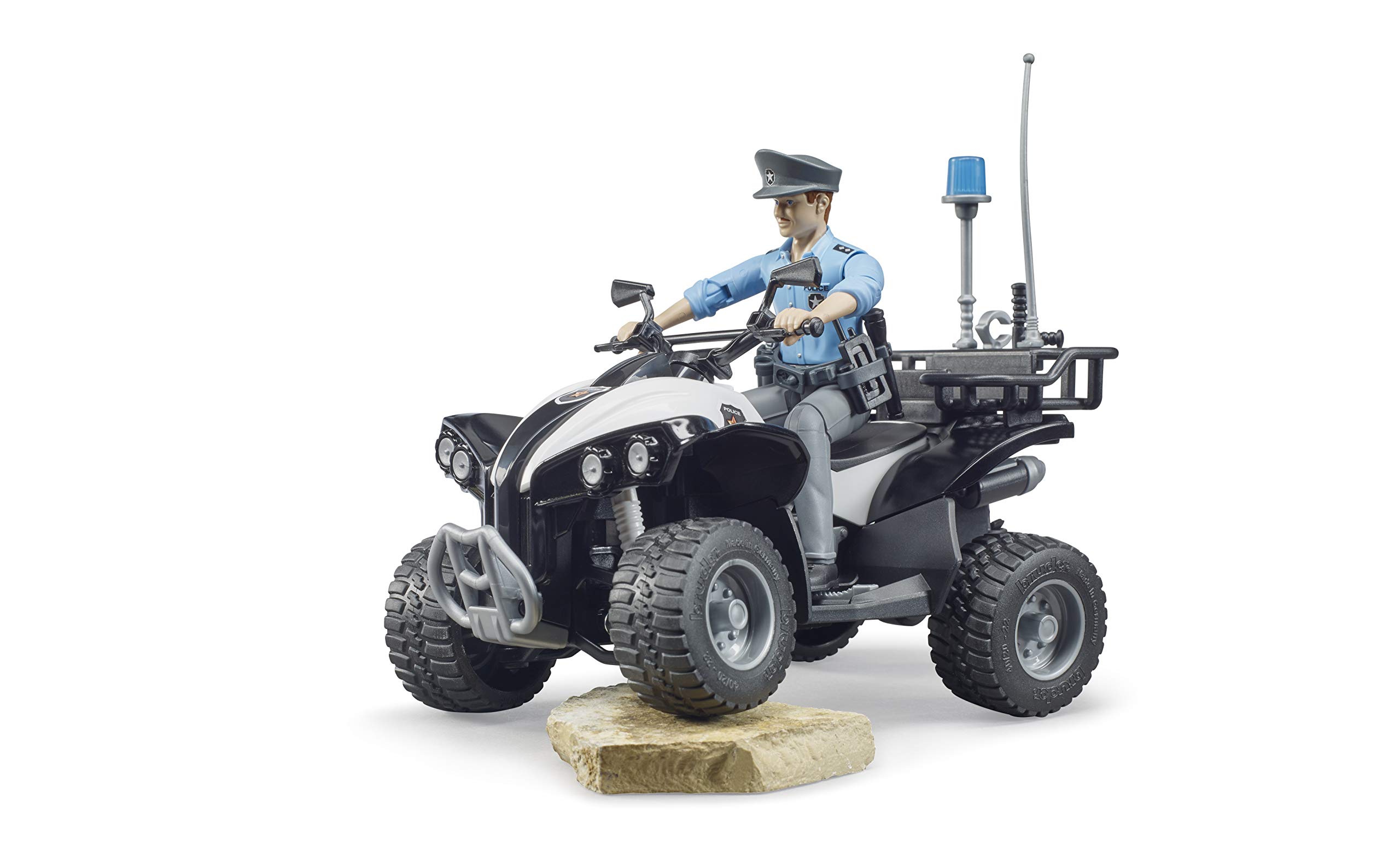Bruder 63011 Police Quad w Light Skin Policeman and Accessories
