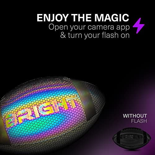 Bright™ American Football - Reflective- Holographic - Glow in The Dark - Children and Adults - Unisex - Size 9