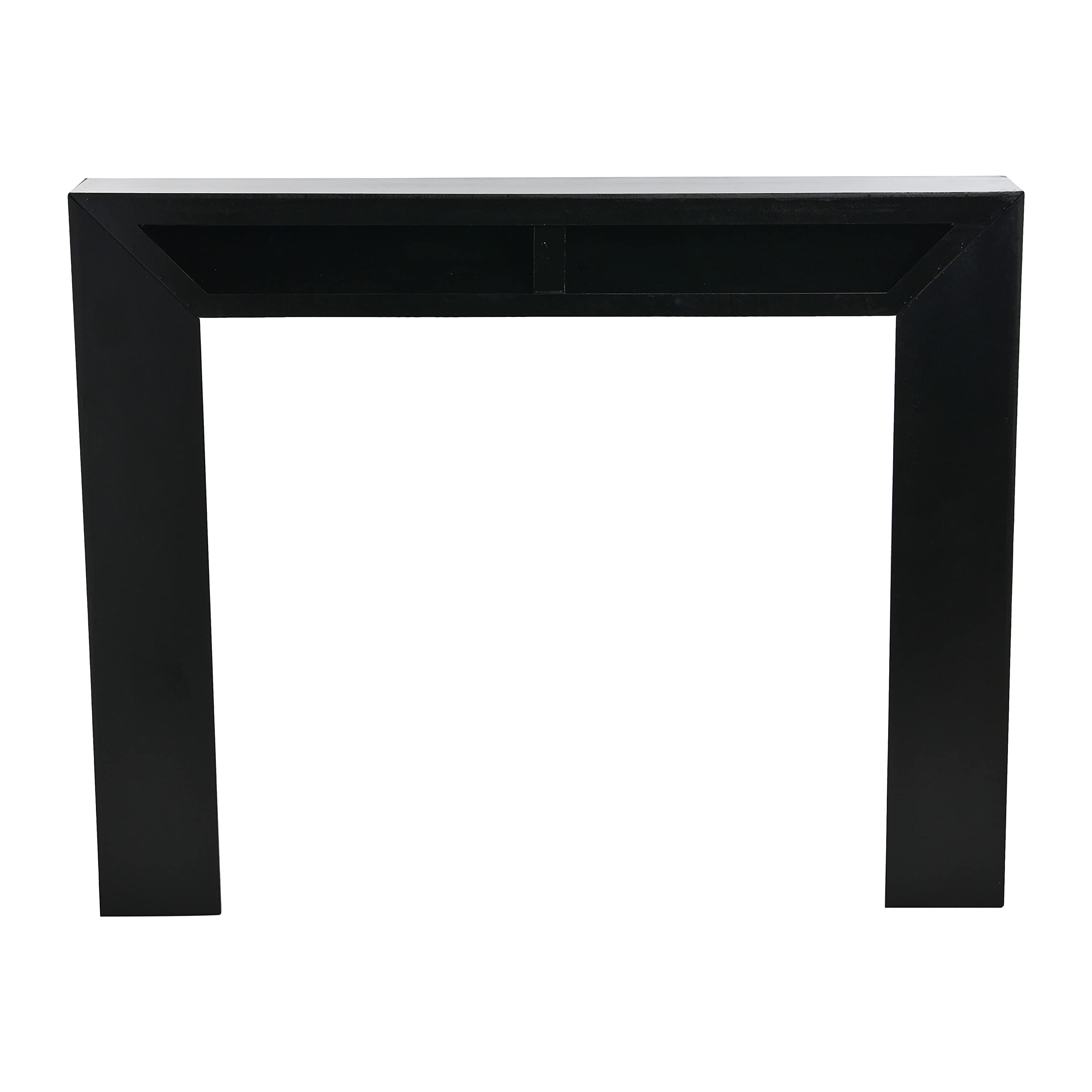 Creative Co-Op Modern Fireplace Mantel, Black