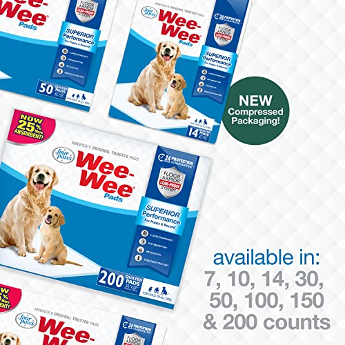 Four Paws Wee-Wee Superior Performance Pee Pads for Dogs - Dog & Puppy Pads for Potty Training - Dog Housebreaking & Puppy Supplies - 22" x 23" (100 Count)