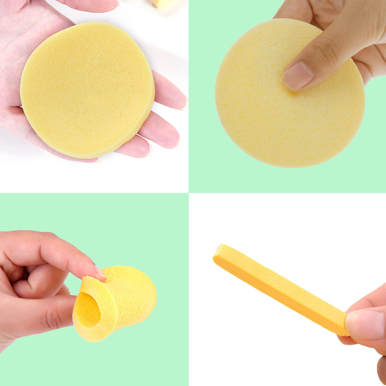 Facial Sponges - 240 Count - APPEARUS PVA Compressed Face Sponge for Face Wash Cleansing, Exfoliating, Mask, Makeup Removal
