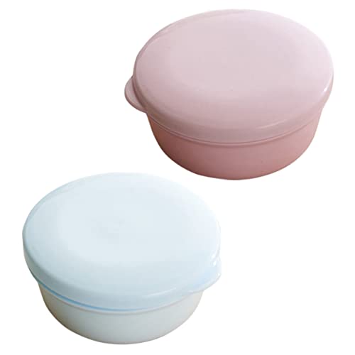 ABOOFAN 4 Pcs Boxes Soap Dish with lid soap Bag soap Storage Rack bar soap for Gray Hair soap Drainer Tray Green soap Sink Storage Rack Holder Printable Travel pp Suitcase