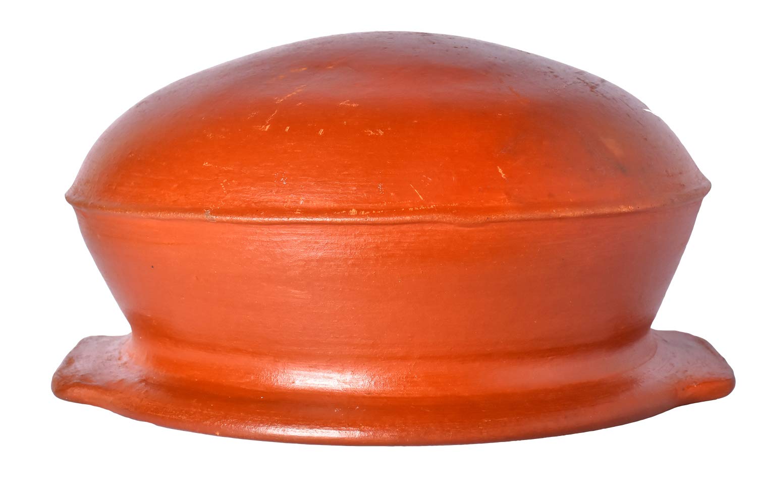 Indian best traditional cookware earthenware| Handmade Pottery Clay Pots/ Earthen Cookware for Cooking and Serving- Handi Small Size-Organic-Pre-Seasoned-Natural Red- 2 Liter with Lid