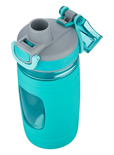 Bubba Flo Kids Water Bottle with Leak-Proof Lid, 16oz Dishwasher Safe Water Bottle for Kids, Impact and Stain-Resistant, Aqua Waters