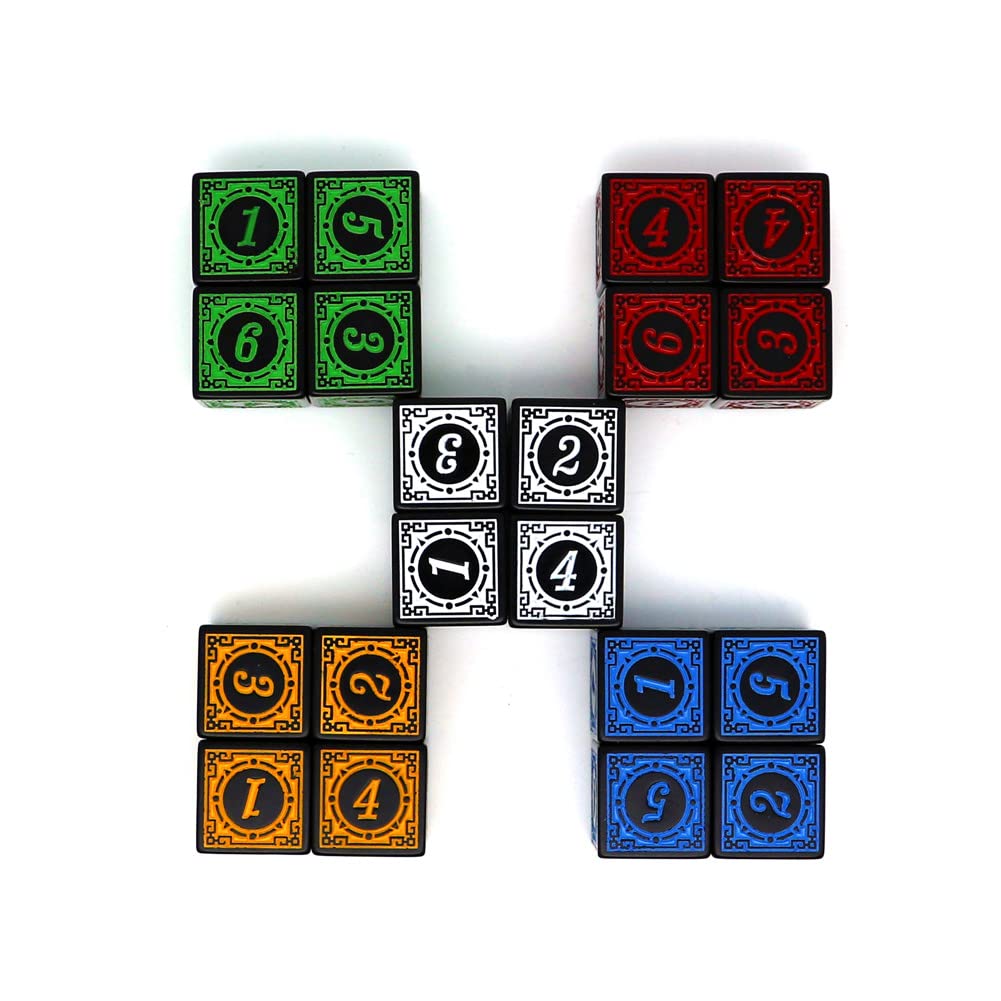 CREEBUY 16Pcs Dice Counters Token Loyalty Dice D6 Glitter Dice Cube Compatible with MTG,Magic The Gathering, CCG, Card Games Accessory(Nebula Dice)