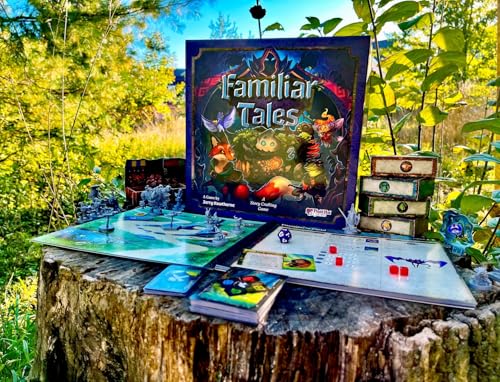 Familiar Tales Board Game - Cooperative Deck-Building Fantasy Adventure! Strategy Game for Kids & Adults, Ages 8+, 1-4 Players, 45+ Minute Playtime, Made by Plaid Hat Games