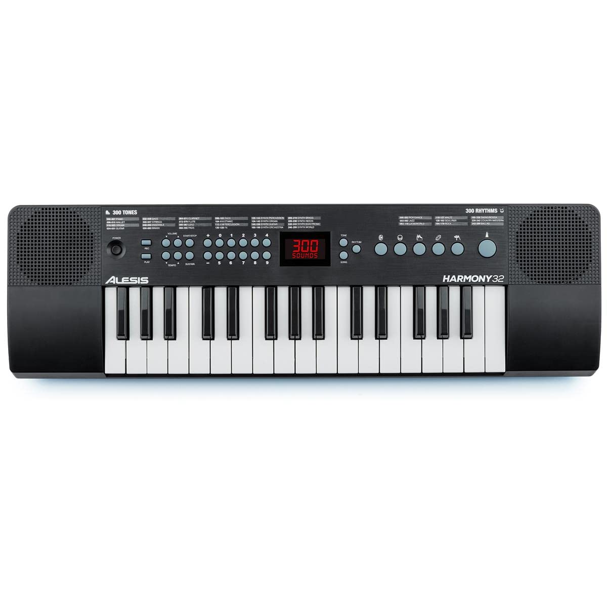 Alesis Harmony 32-Key Portable Keyboard with Built-In Speakers with Studio Monitor Headphones
