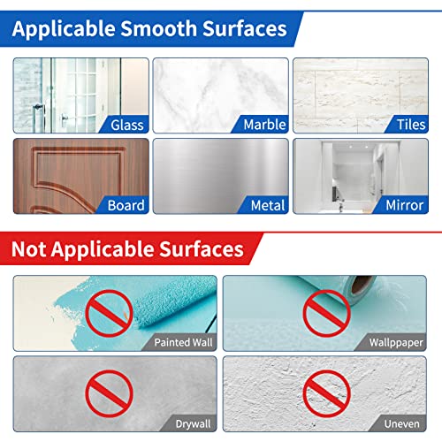 Budding Joy Wall Hooks 6 Pack, Plastic Self Adhesive Hooks for Hanging, 3M Wall Hanger Sticky Hooks, Shower Towel Hook for Bathroom Kitchen Door Home