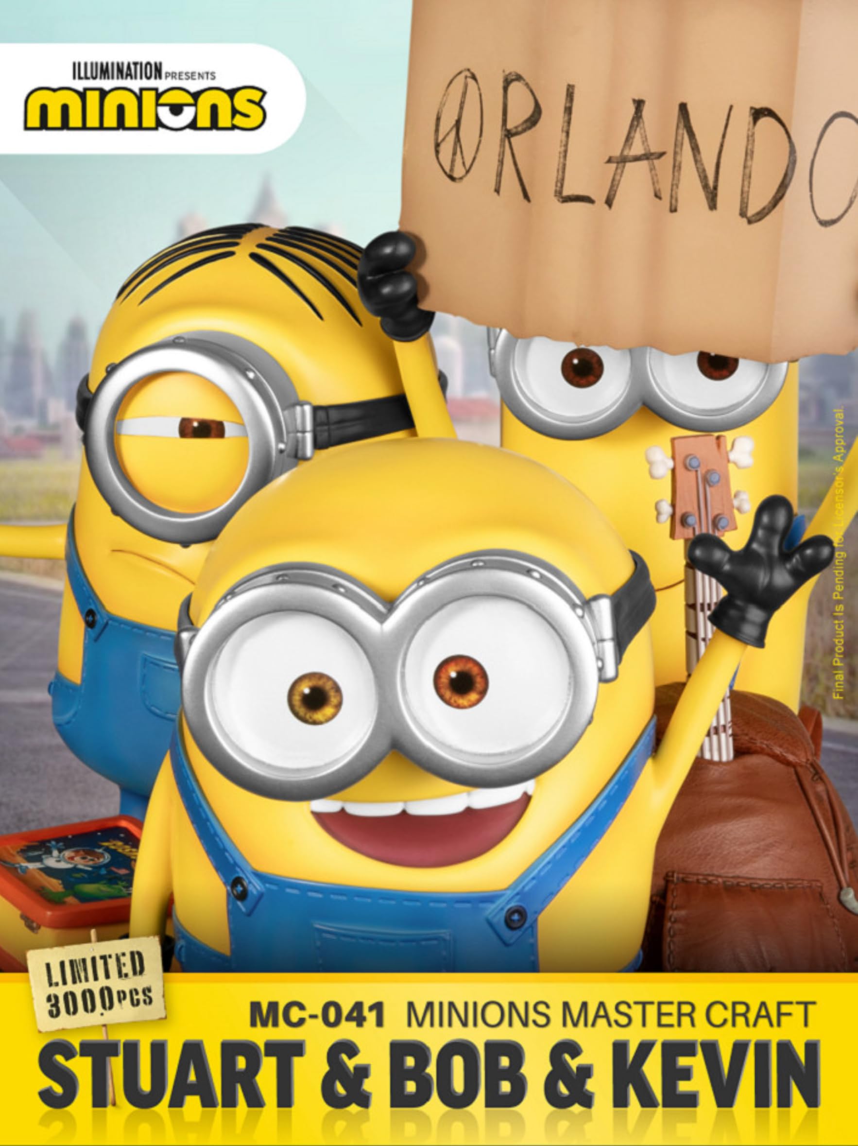 Beast Kingdom Minions: Stuart, Bob, and Kevin MC-041 Master Craft Statue, Multicolor
