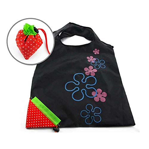 EH 5 Pack of "dot" Shopping Bags, Ripstop Nylon Reusable Shopping Tote Bag, Expandable ECO Bags (Color A)