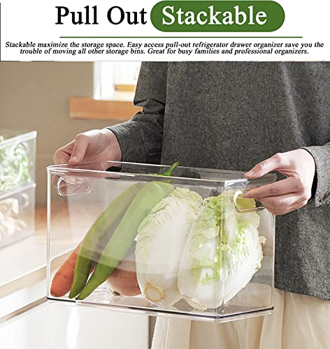 bealy Can Organizer for Refrigerator,Refrigerator Organizer Bins,Extra Large Stackable Fridge Organizer,Pantry, Makeup,Bathroom Organizer