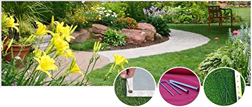 Ashman Galvanized Garden Stakes Landscape Staples: 100 Pack 12 Inch Sod and Fence Stake - Sturdy Rust Resistant Gardening Supplies for Anchoring Landscaping, Weed Barrier Fabric, Ground Cover