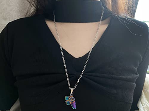 CJIAYUJEW Game Controller Necklace for Couples, Matching Necklace for Best Friend, Friendship Sister Necklace (Color)