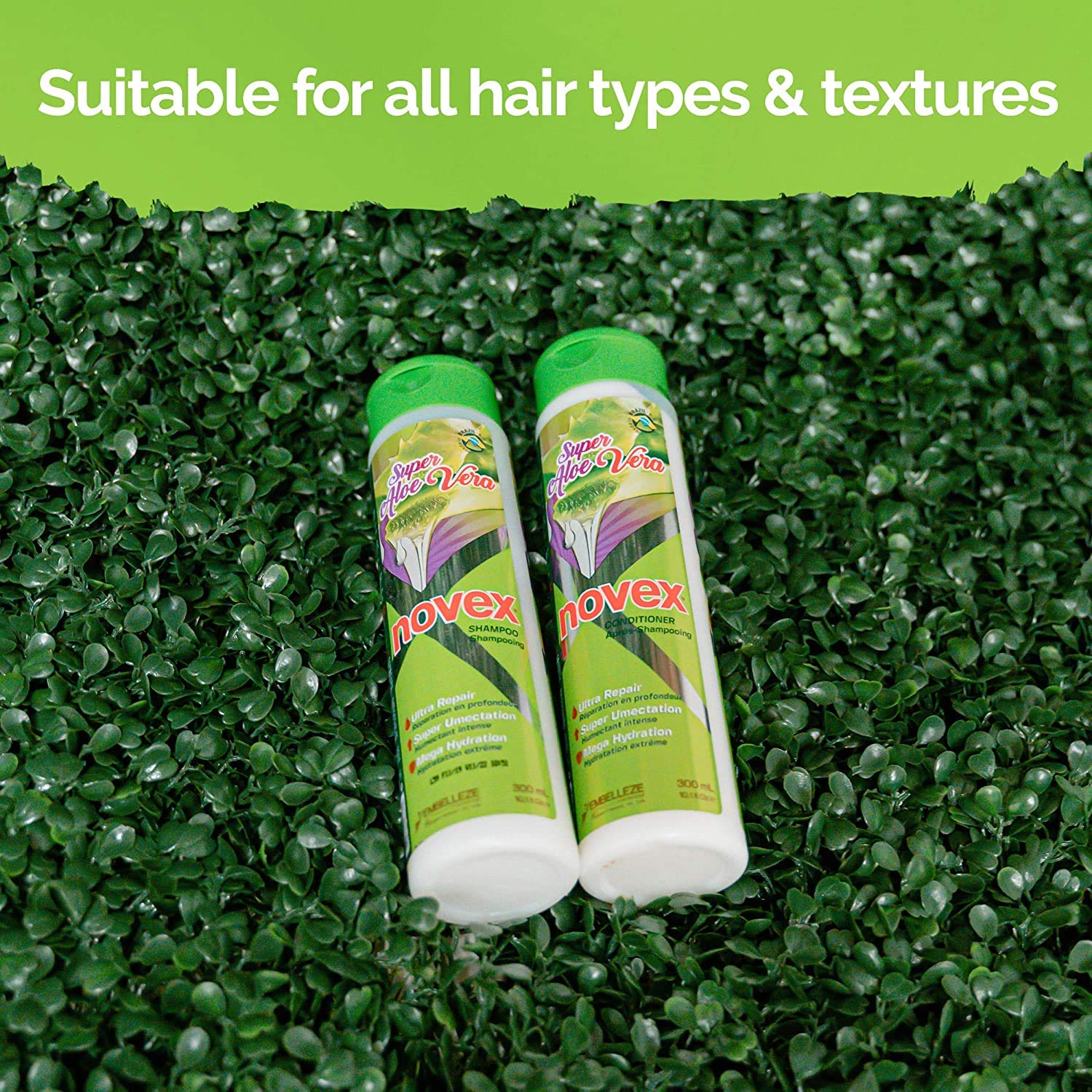 NOVEX Shampoo 10.1oz + Conditioner 10.1oz Set (Super Aloe Vera)