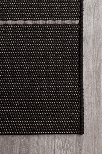 nuLOOM Alaina Indoor/Outdoor Striped Area Rug, 5' 3" x 7' 6", Black