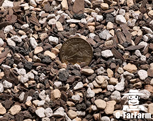 O-FarFarm Bonsai Soil Mix Ready to Use 2 Quart, Fast Draining All Purpose Potting Soil for Bonsai Tree, Ideal for Root Development, Made from Akadama, Lava Rock, Pumice and Pine Barks