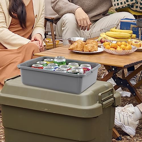 Farmoon 5 Pack Food Service Bus Tub, 8 L Small Commercial Bus Tub Box, Grey Wash Basin