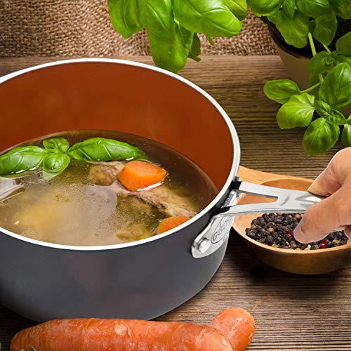 Gotham Steel 1049 5 quart stock pot, Brownish