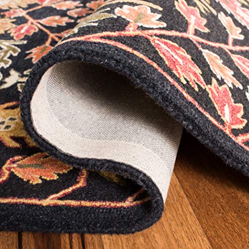 SAFAVIEH Aspen Collection 5' x 8' Black / Red APN522Z Handmade Boho Wool Area Rug