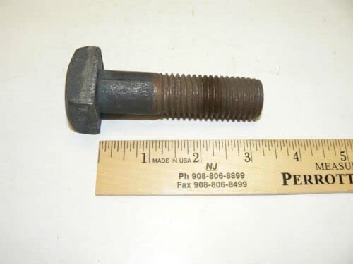 7/8"-9 x 3 1/4" Square Head Machine Bolts - Plain Steel Finish - Lot of 8 Pcs. HQ