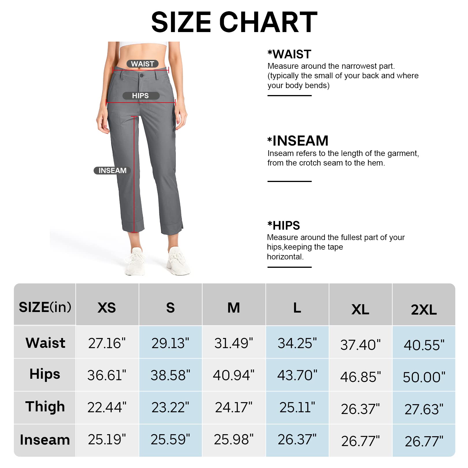Alfiudad Women's Golf Pants Stretch Lightweight Quick Dry Work Casual Pants Water Resistant with Zipper Pocket#2070 Dark Grey,XS