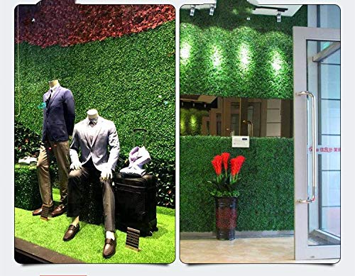 Artificial Hedges Panels,Artificial Boxwood Hedge Mat, Boxwood Greenery Ivy Privacy Fence Screening, Home Garden Outdoor Wall Decoration, 20"x20" per pc (12 pcs Pack) (boxwood green)