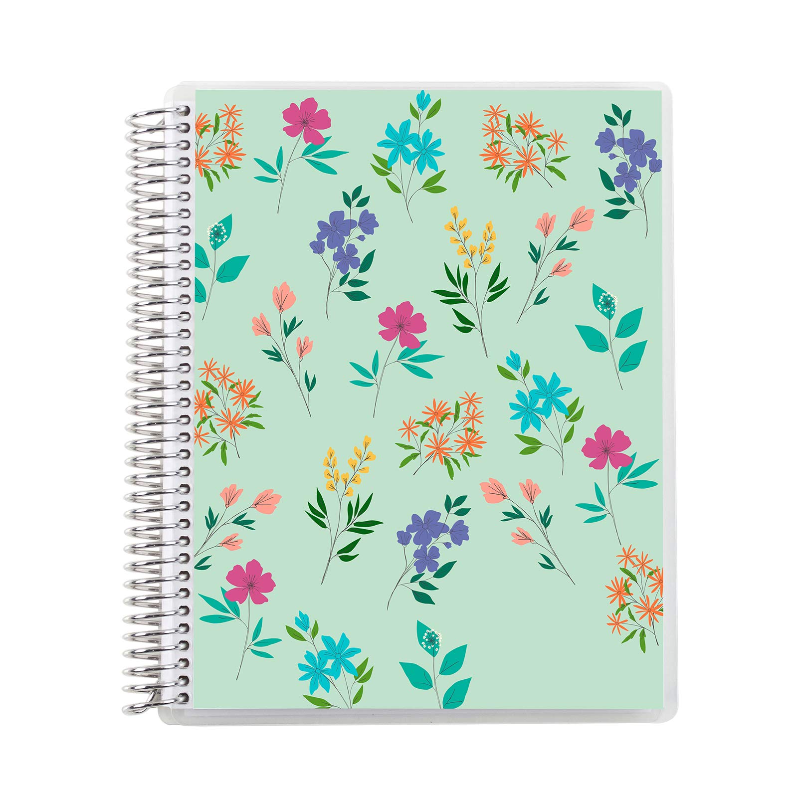 8.5" x 11" Spiral Bound Productivity Notebook - Blissful Garden. 160 Lined Page & to Do List Organizer Notebook. 80Lb Thick Mohawk Paper. Stickers Included by Erin Condren.