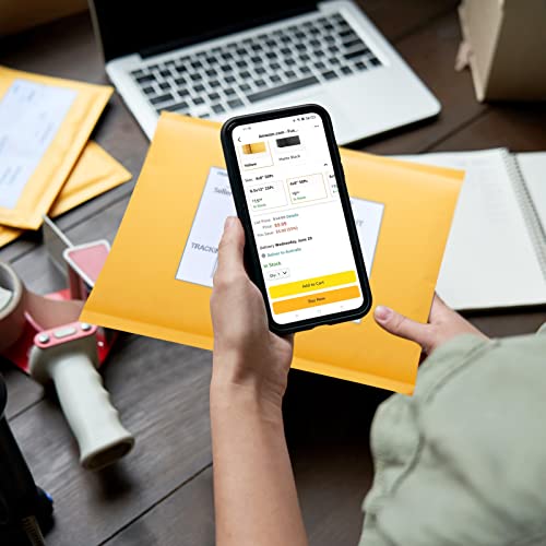 Fuxury Kraft Bubble Mailers 8.5x12 Inch 25 Pack, Strong Adhesion Padded Envelopes #2,Self Seal Bubble Envelopes, Padded Mailers,Book Mailers Packaging for Small Business,Yellow