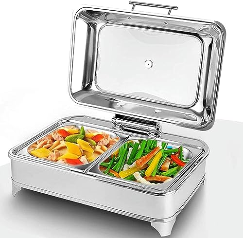 Chafing Dishes Chafing Dish Buffet Set, Food Warmers Server Warming Tray Round Rectangular Chafers, Stainless Steel Square Chafer, Round Food Warmer Chafing For Catering Warmer Chafer Set, Energy Effi