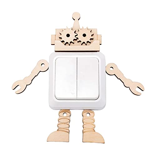 Almencla Sensory Board Toy Parts Adorable Puzzles Multipurpose DIY Accessory Busy Board Material for Learning Activities Nursery Preschool Girls Boys - Robot Switch