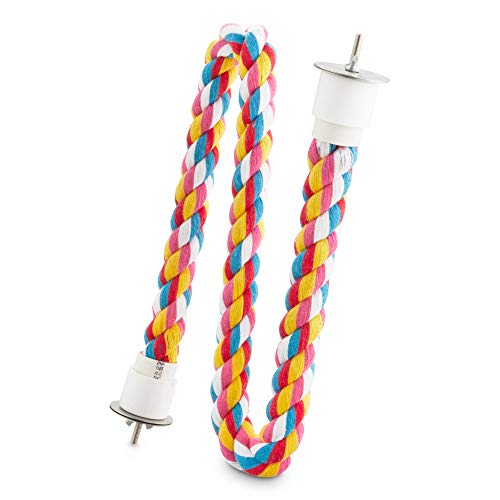 Petco Brand - You & Me Multi-Color Zigzag Rope Bird Perch, Large