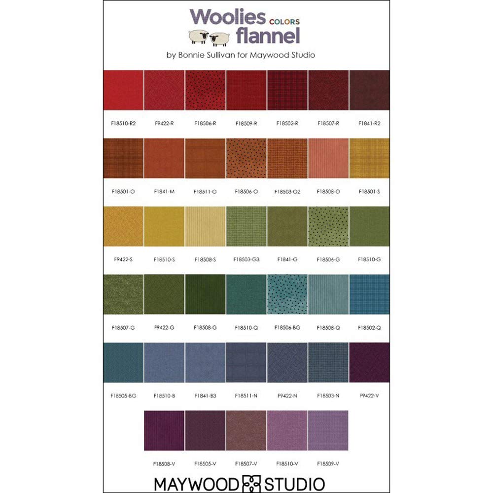 Bonnie Sullivan Woolies Flannel Colors Vol. 2 Charm Pack 42 5-inch Squares Maywood Studio