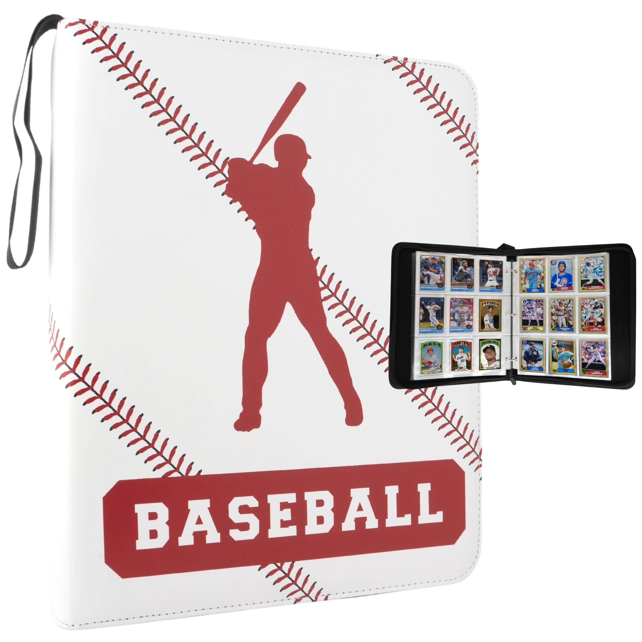 720 Baseball Card Binder for Trading Cards: Includes 40 Double Sided Pages with Pockets 9 Cards Per Side (18 Page),3-Ring Album Sports or Collection Storage (HD-PU06)
