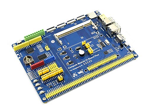 Waveshare Compute Module IO Board Plus Development Composite Breakout Board for Developing with Raspberry Pi CM4S/CM3 CM3L Various Common Use Components