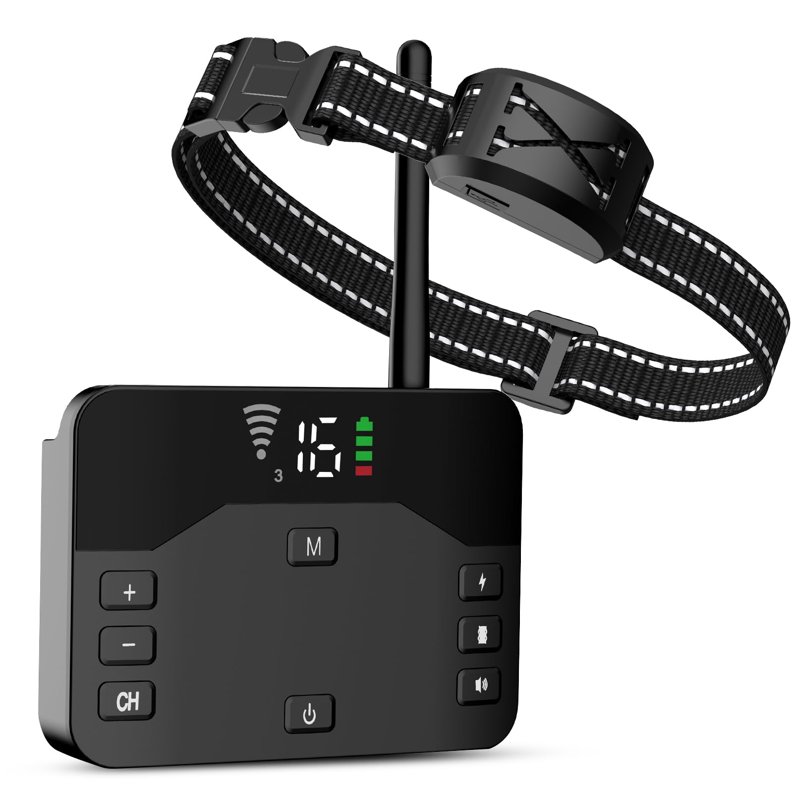 ABHY Electric Dog Fence, 2023 Wireless Dog Collar Fence System,Rechargeable Pet Containment System, Outdoor Remote Training Collar, Adjustable Shock Collar for Large and Medium Dogs